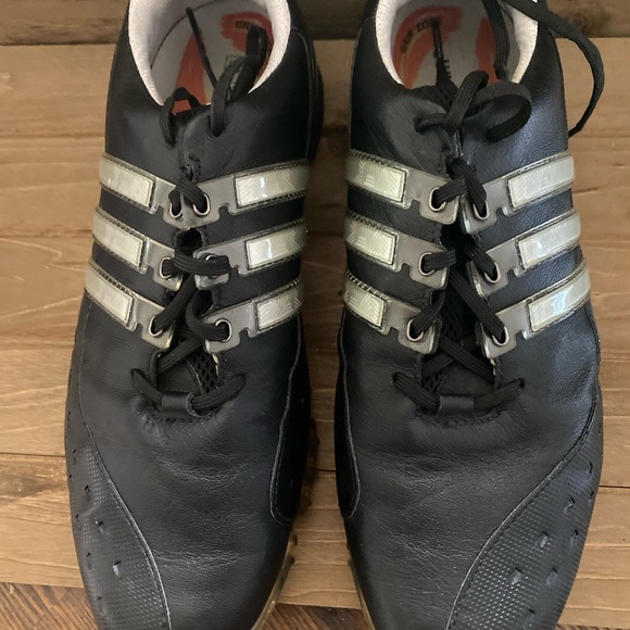adidas | Shoes | Mens Adidas Powerband Fit Foam Black Golf Shoes Size ...